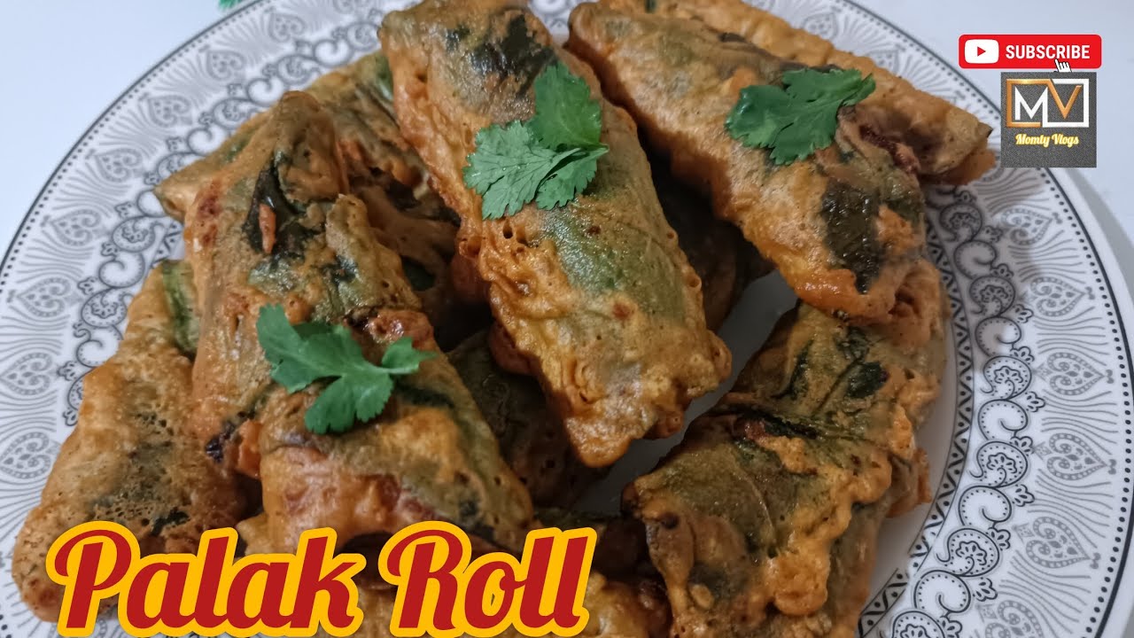 Crispy Palak Pata Roll Recipe/ Spinach Roll/ Stuffed Spinach Roll by ...