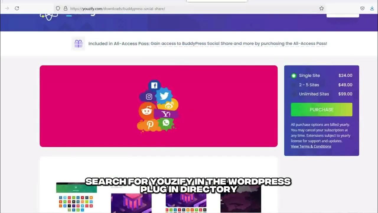 How to Add Social Share Buttons to BuddyPress Content - YouTube