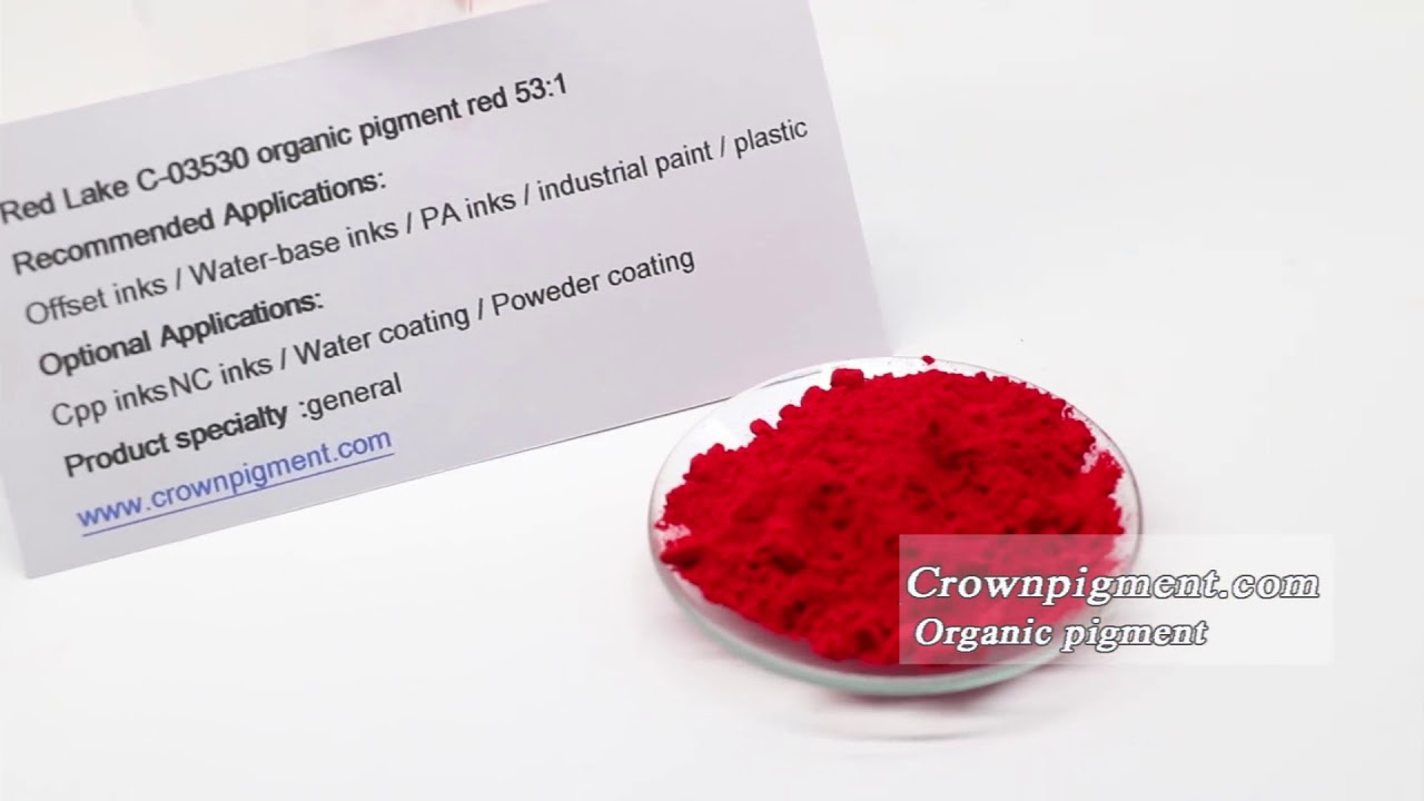 Red Lake C-03530 organic pigment red 53:1 - YouTube