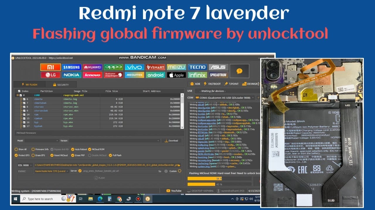 Redmi Note 7 Flashing Unlock Tool ll Redmi Note7 Hang On Logo Problem ...