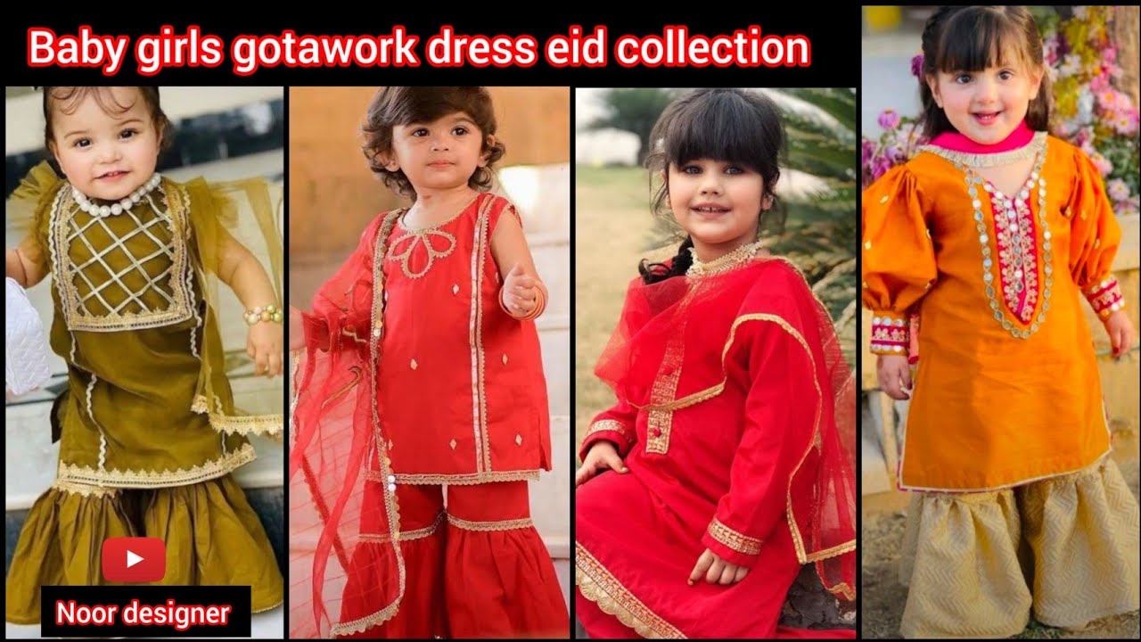 Latest Gota work dress design 2025 / Baby girl dress design ideas with ...