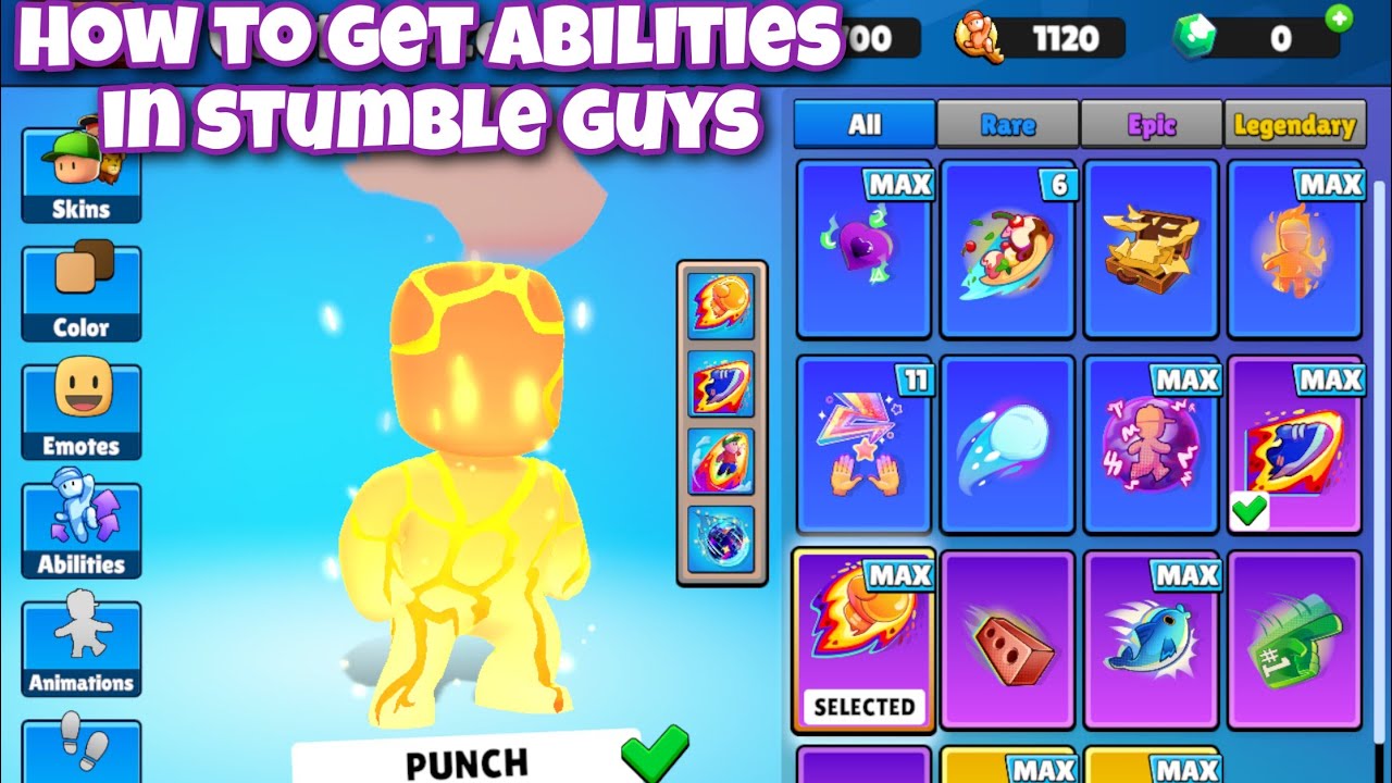 How to get abilities in stumble guys | how to get kick ability in ...