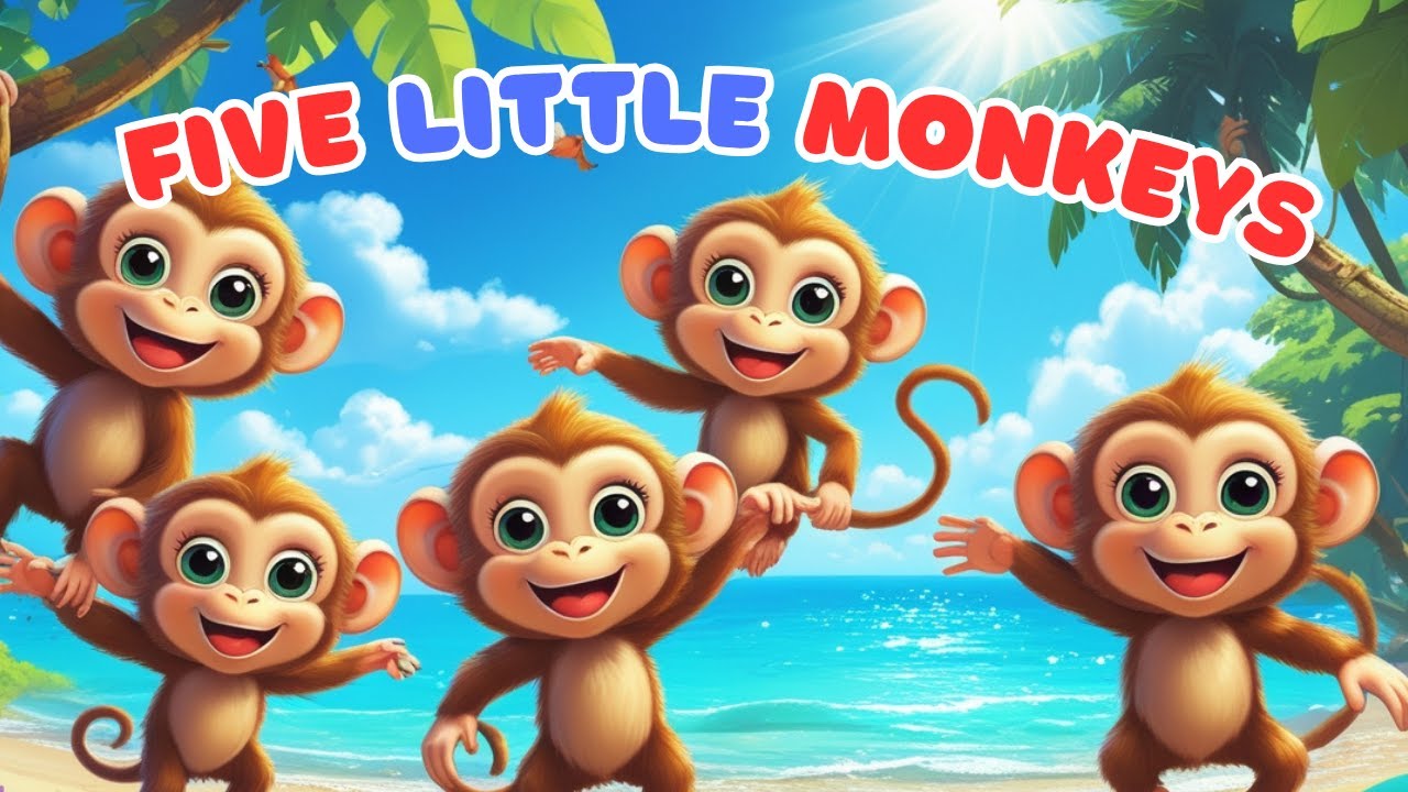 Five Little Monkeys super simple songs More.Nursery rhyme & kids' song ...