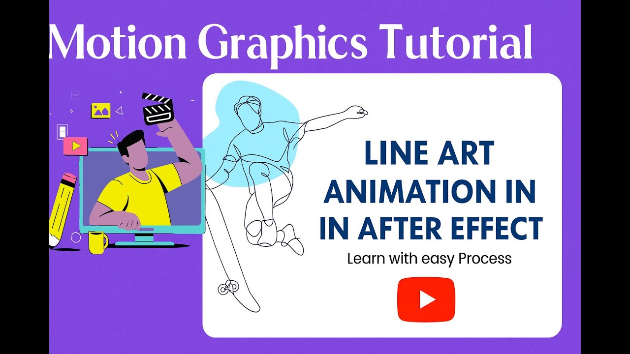 Line Art Animation Tutorial in After Effect - YouTube