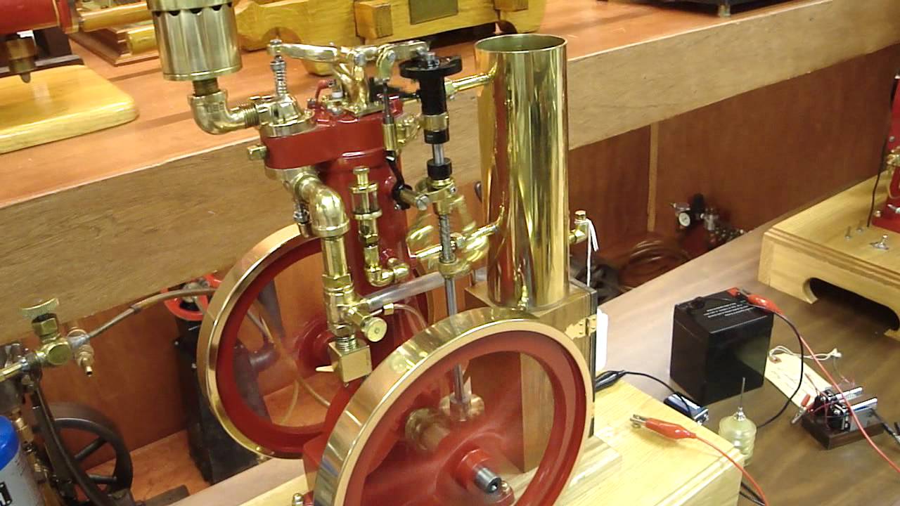 Red Devil Vertical Tank Cooled Gas Engine, Hit and Miss - YouTube