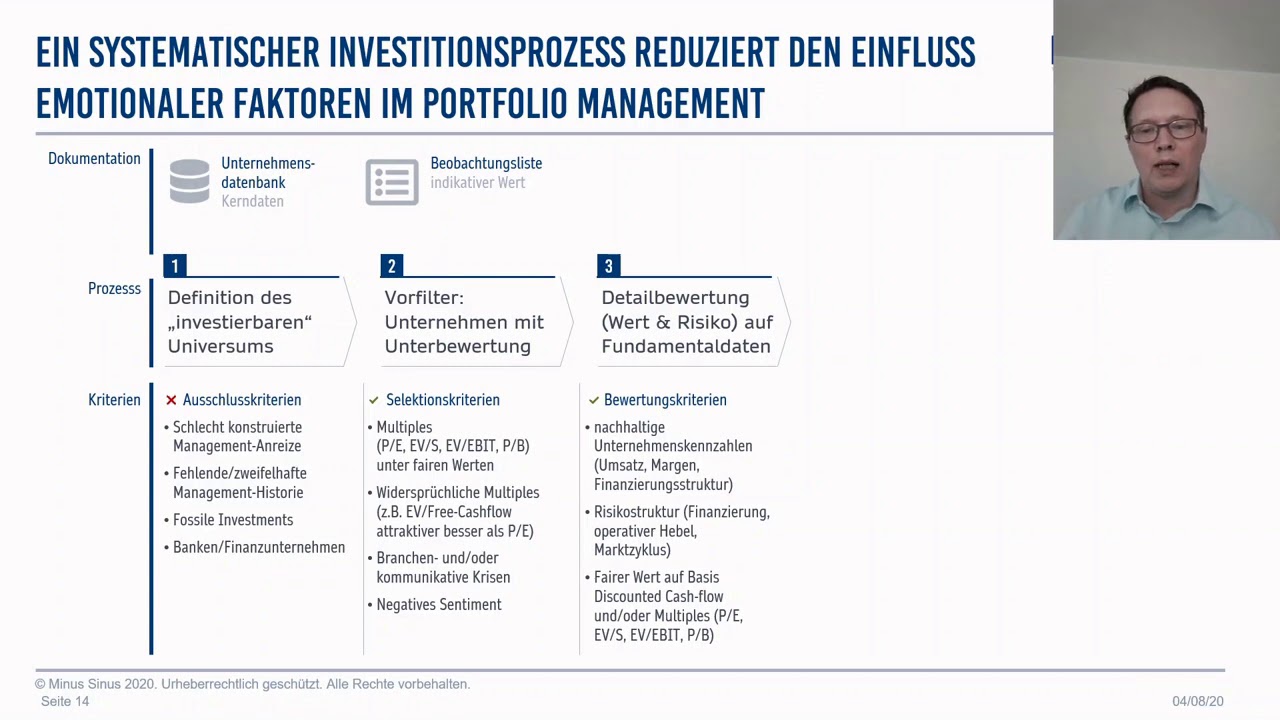 Value Investing mit Minus Sinus - Mein Investmentprozess - YouTube