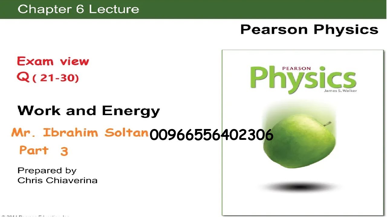 Exam view Pearson Physics Chapter 6 (21-30) Work and Energy - YouTube