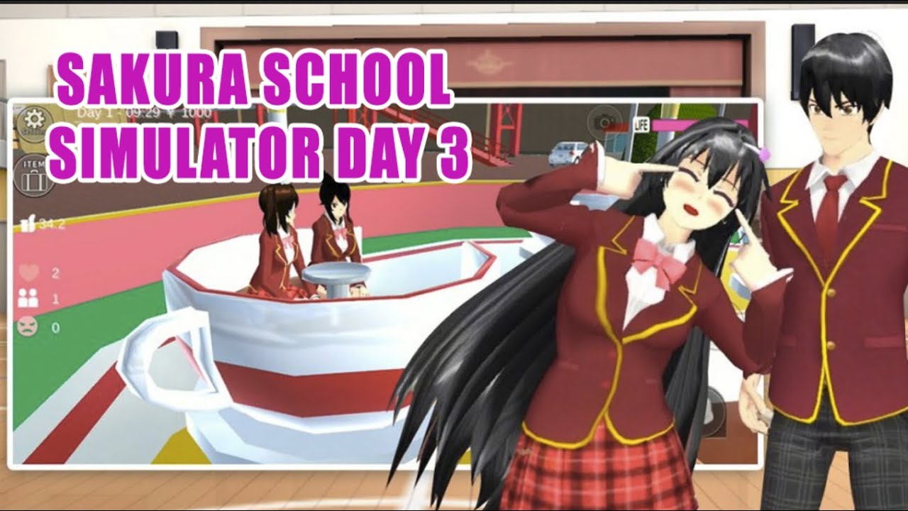 sakura school simulator day 3 - YouTube
