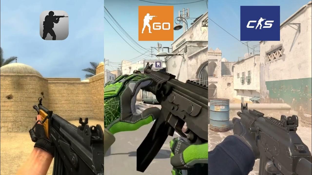 CS 1.6 & CS:GO VS. CS SOURCE 2 WEAPON COMPARISON - YouTube