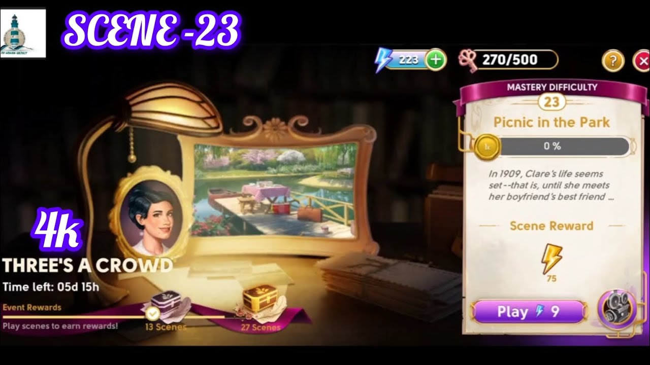 JUNE'S JOURNEY SECRET 14 SCENE 23 PICNIC IN THE PARK WORD MODE 4K - YouTube