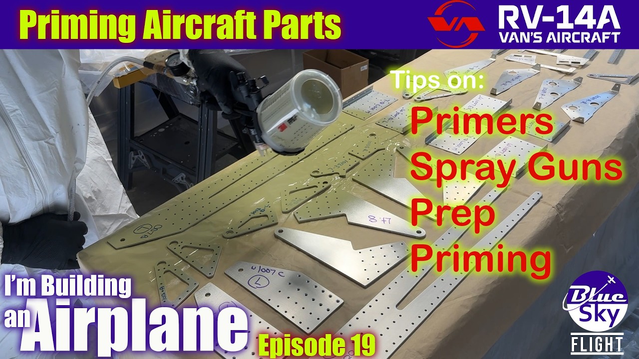 Priming Aircraft Parts Building a Vans RV 14 Airplane Ep19 - YouTube