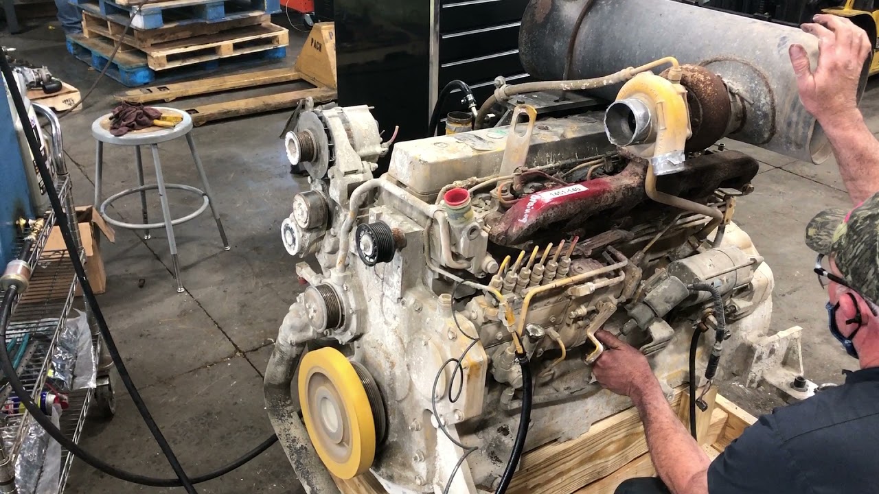 John Deere 6068 6.8L 6068HDW50 Running Diesel Engine for Sale! - YouTube