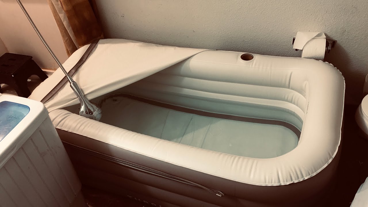 New TUBBLE inflatable bathtub review/includes update on last tub - YouTube
