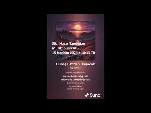 Güneş Batıdan Doğacak! | Söz: Hazar Tandoğan | Müzik: Suno AI