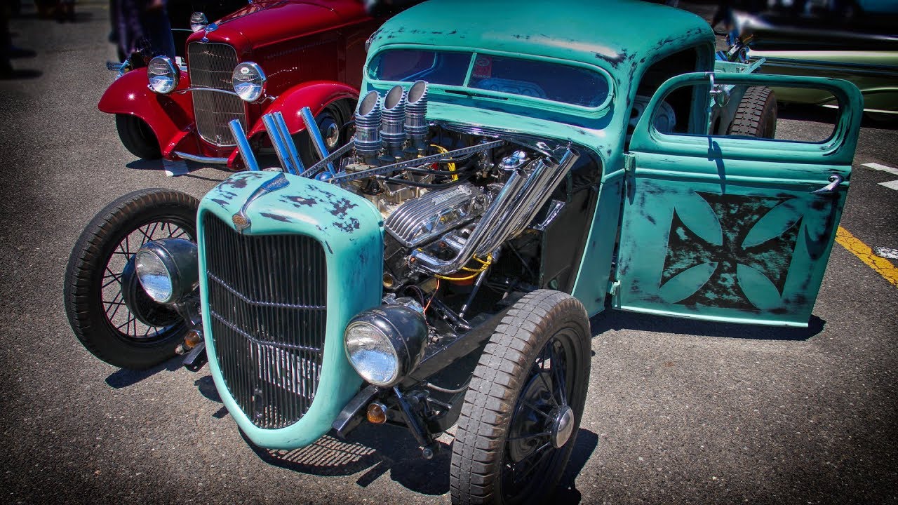 1937 Ford Rat Rod Style Kustom Pick Up Truck Offenhauser Head #SCN2018 ...