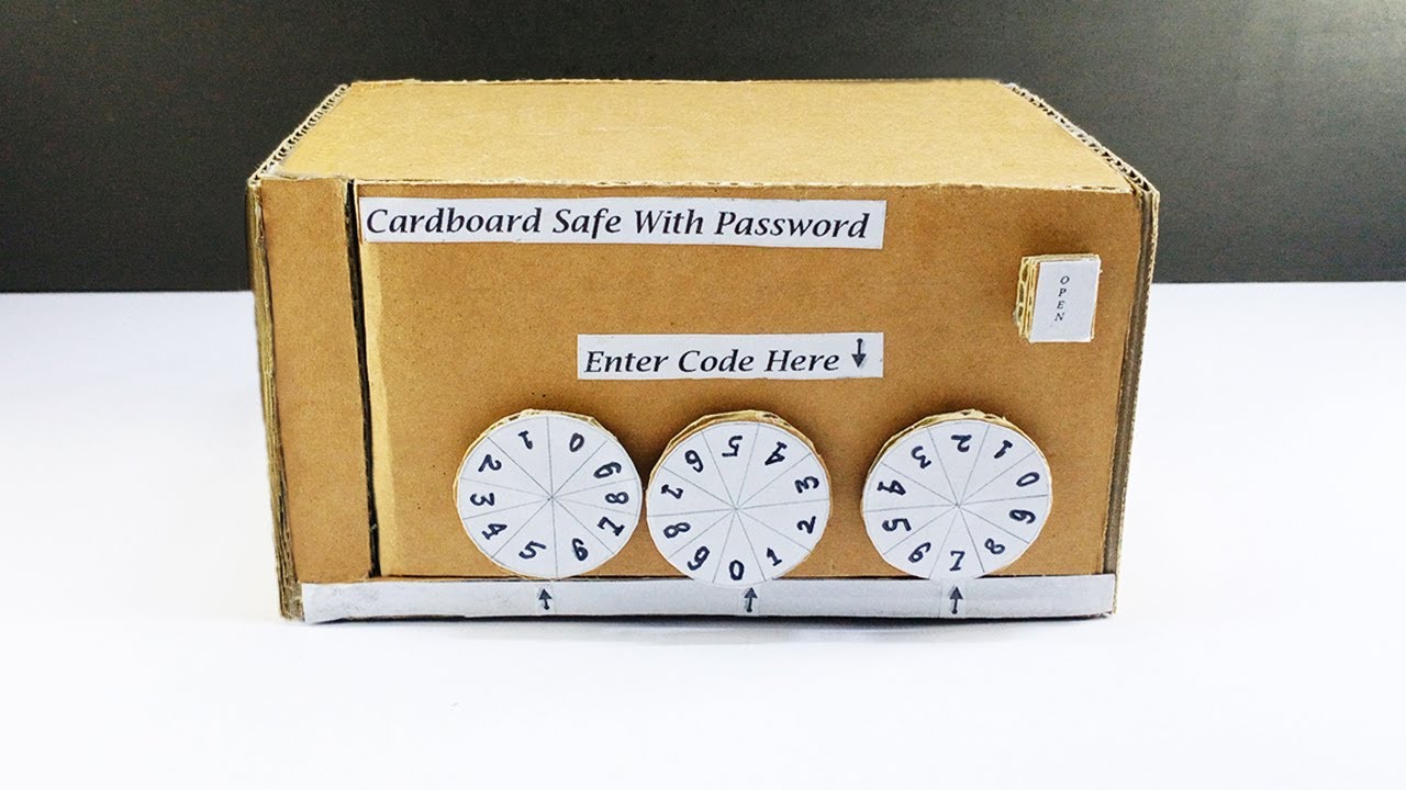 How To Make Password Protected Cardboard Safe-Cardboard Safe with ...
