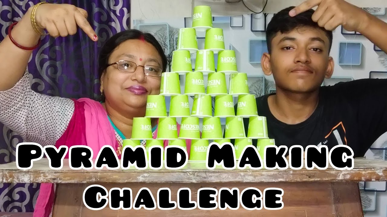 Pyramid Making Challenge ll Funny Pyramid build game ll Fun With R.S ...