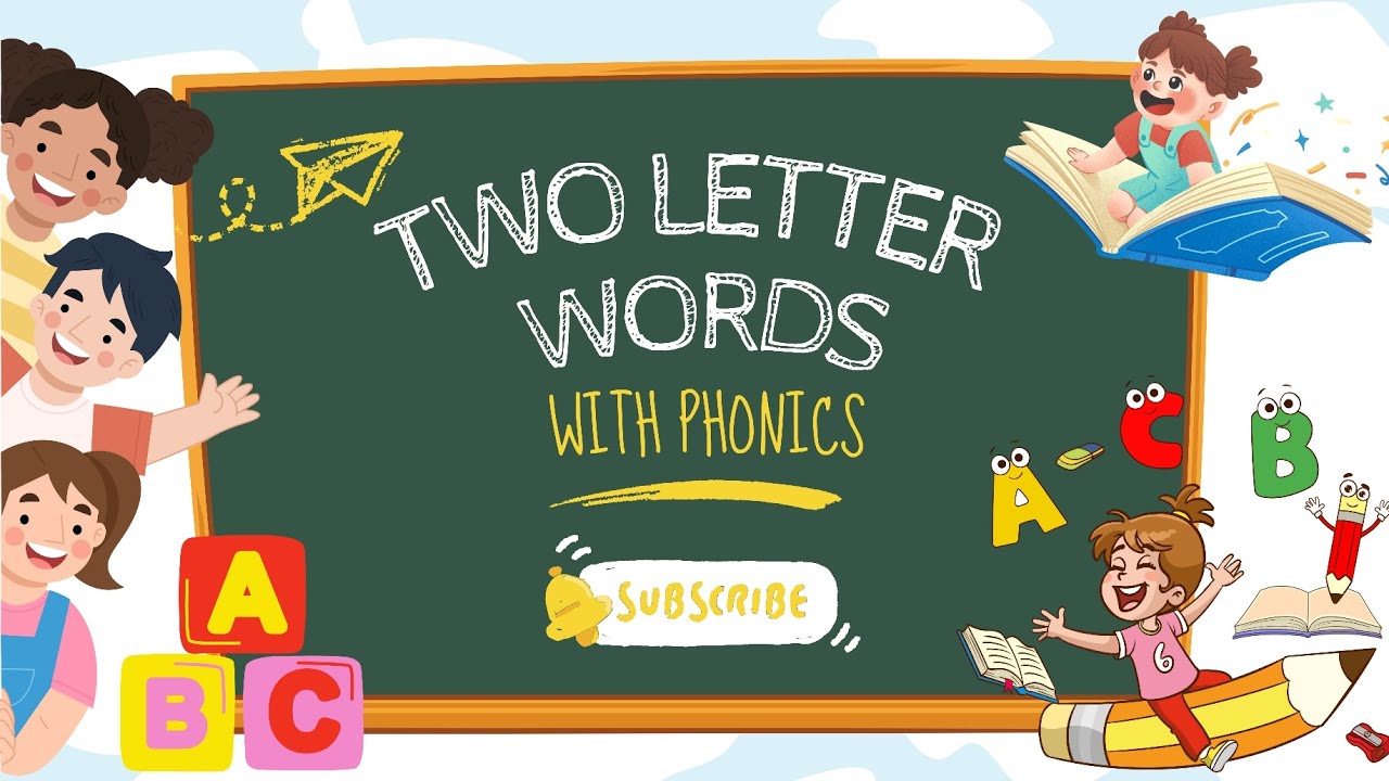 Phonics for Kids | 2 Letter Words | Learn with Fun 🔤 - YouTube