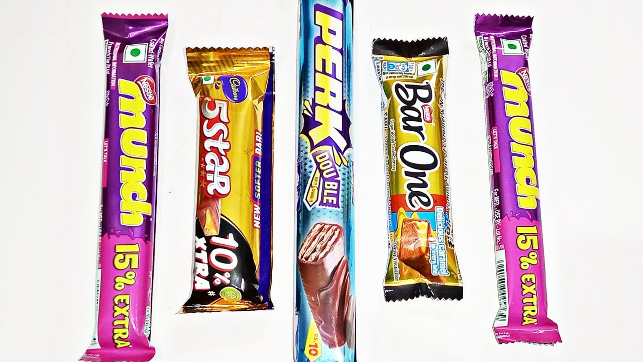 Munch vs 5Star vs Perk vs BarOne #chocolate #asmr - YouTube