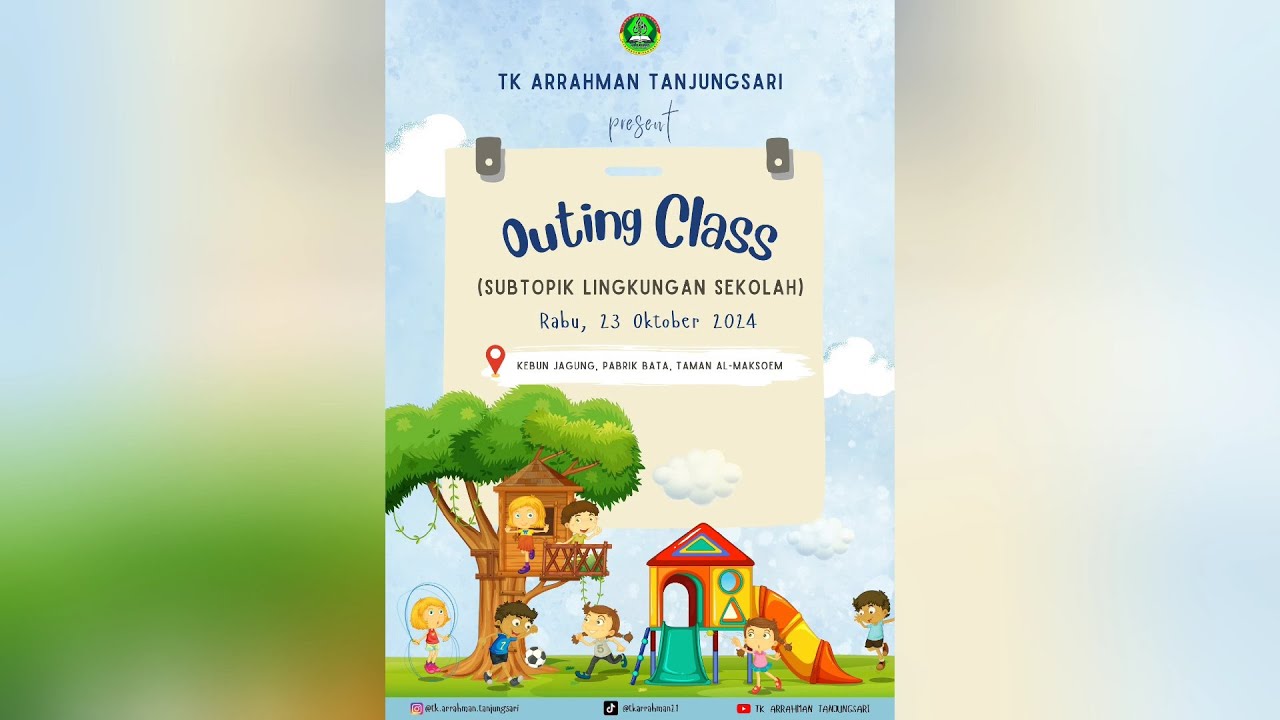 OUTING CLASS ANAK TK SUBTOPIK LINGKUNGAN SEKITAR SEKOLAH - YouTube