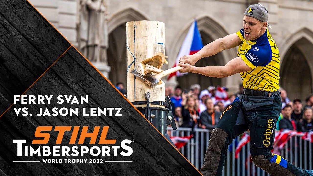 Incredible axemen face-off Jason Lentz vs. Ferry Svan // STIHL ...