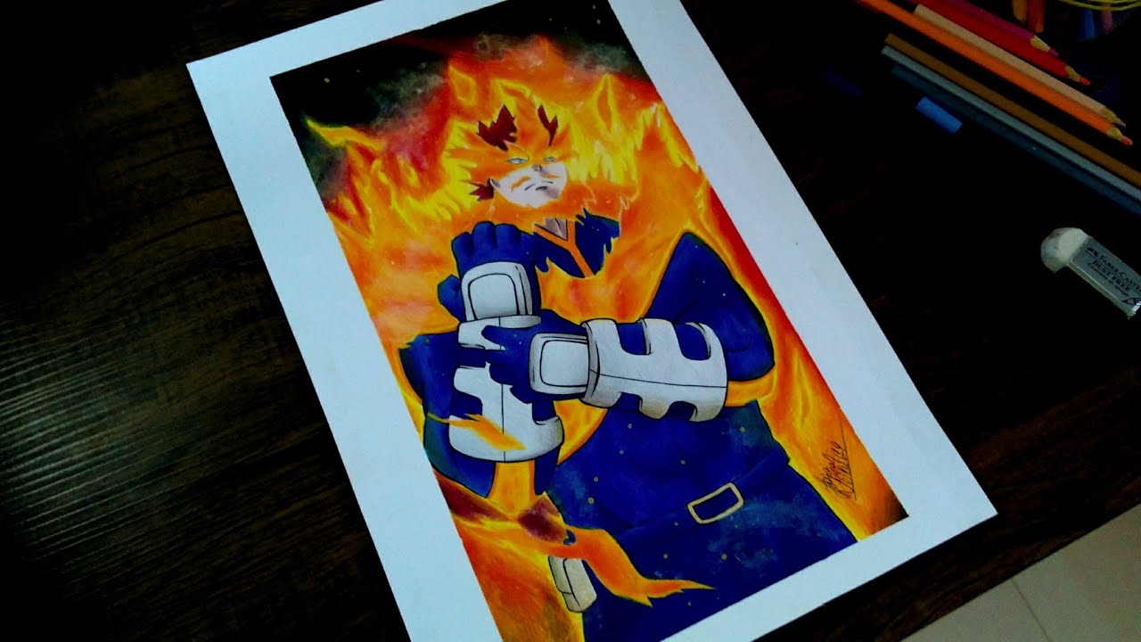 Speed Drawing Endeavor- Enji Todoroki (BOKU NO HERO ACADEMIA) - YouTube