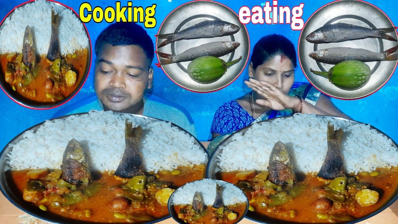 eating show | Fish curry cooking eating | fish curry with rice eating ...