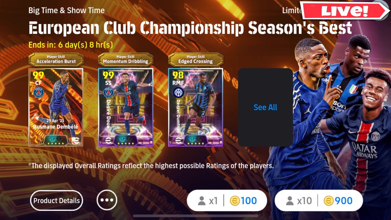 Big Time Dembélé SHOW 🔥 | eFootball 2025 LIVE Push to Division 1 🚀⚽ # ...