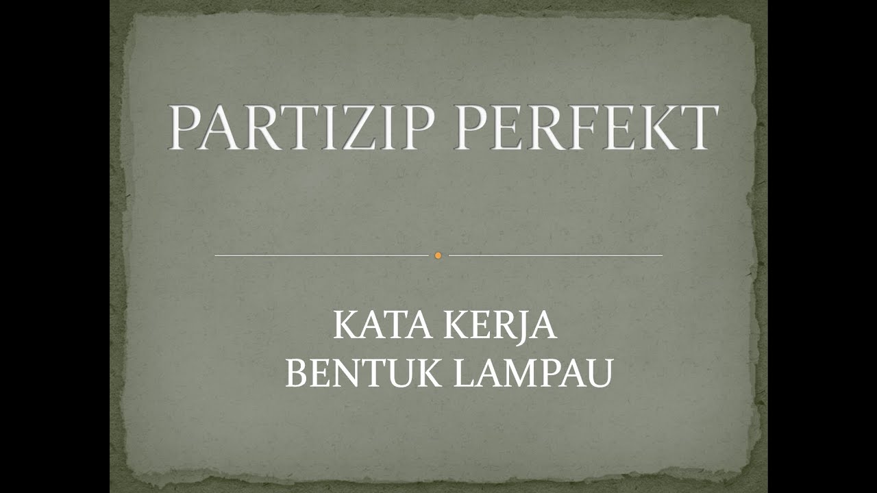 PARTIZIP PERFEKT - Deutsch lernen A2 - YouTube