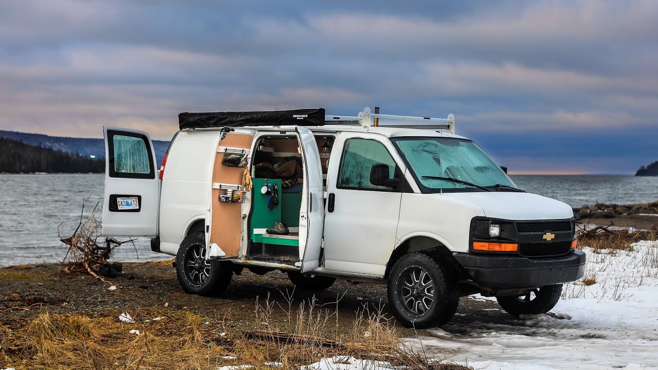 Camping In Heavy Rain Storm With Camper Van And Diesel Heater - YouTube