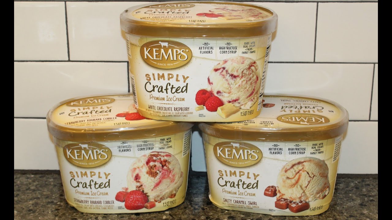 Kemps Simply Ice Cream: White Chocolate Raspberry, Strawberry Rhubarb ...