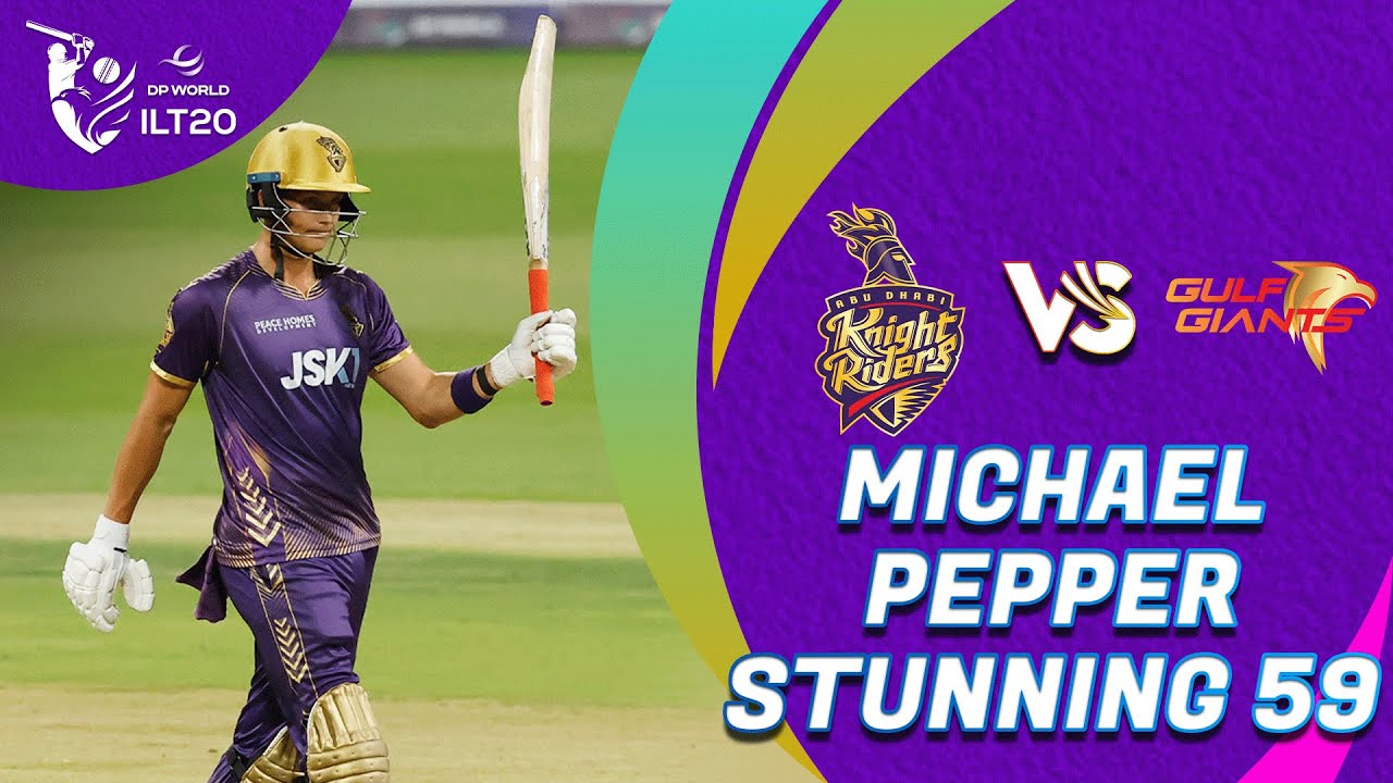 Michael Pepper Stunning 59 | Abu Dhabi Knight Riders vs Gulf Giants | Match 16 | DP World ILT20 ...