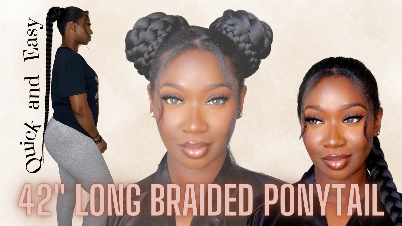 Quick and Easy Braided Ponytail by Instant Glitz | ft Samsbeauty | Tan Dotson - YouTube