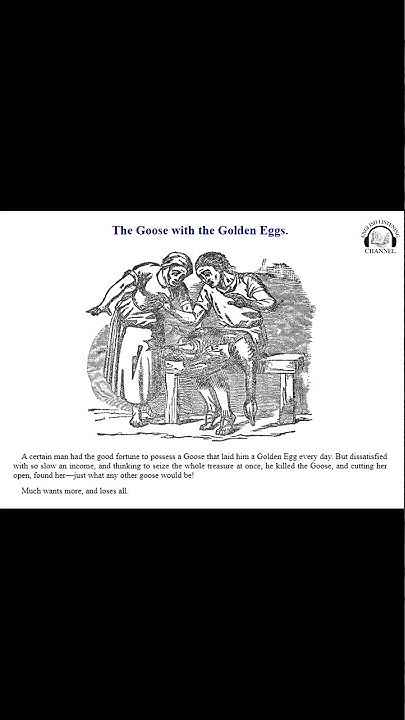 The Fables of Æsop | The Goose that Laid the Golden Eggs - YouTube