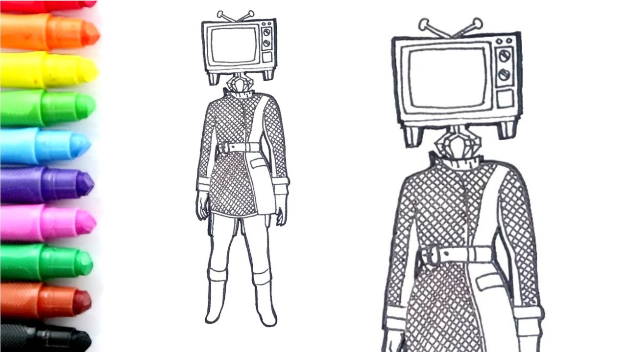 Menggambar TV WOMEN in SKIBIDI TOILET 49 - YouTube