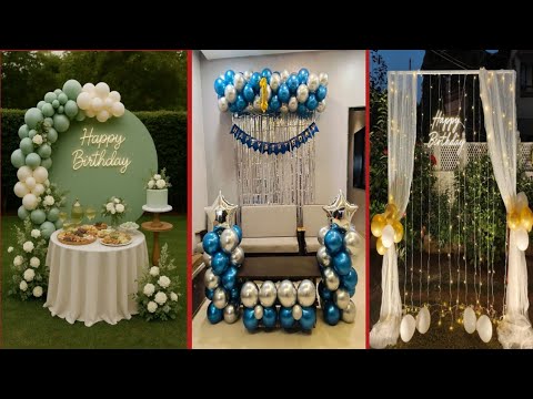 Simple & Creative Birthday Decoration ldeas At Home/Balloon Decoration ideas