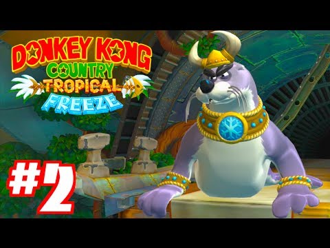 Donkey Kong Country: Tropical Freeze - FIRST BOSS BATTLE!!! 1-Boss Big ...