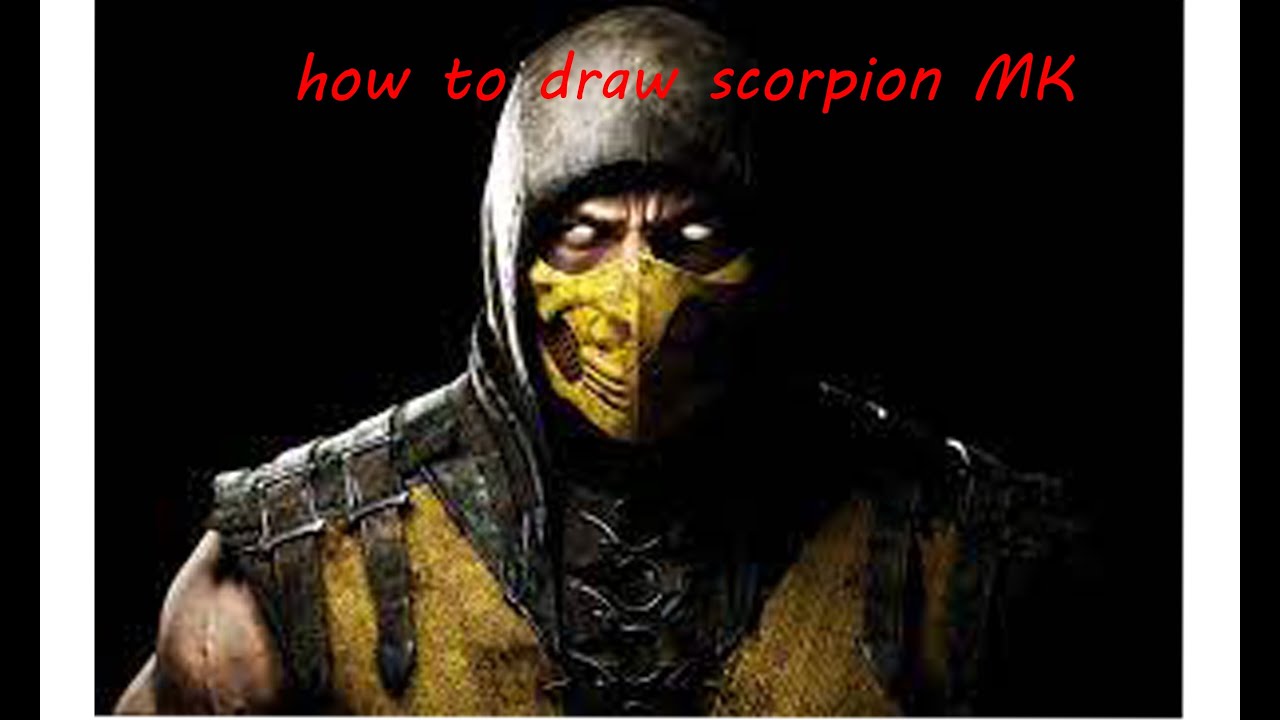 how to draw scorpion from MK (drawing #1) - YouTube