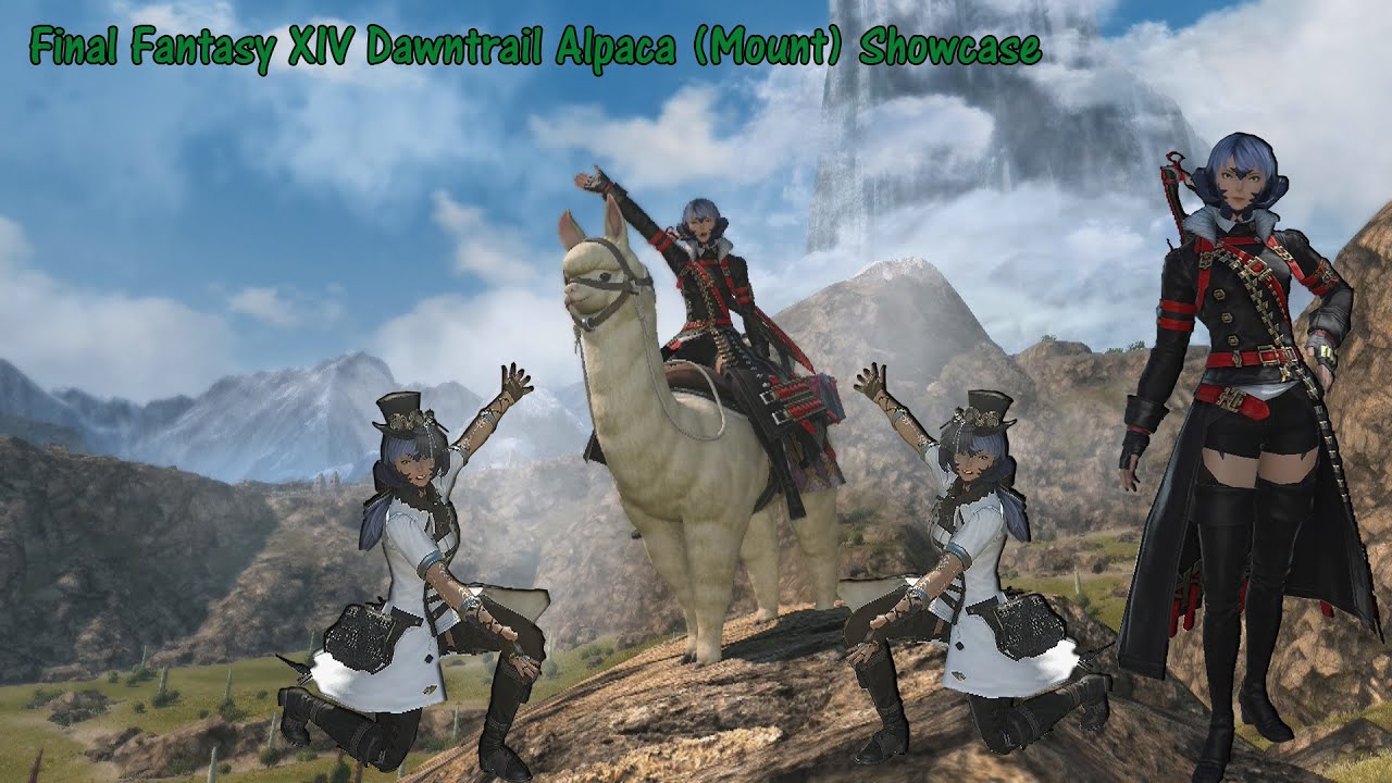 Final Fantasy XIV Dawntrail (Alpaca) Mount Showcase - YouTube