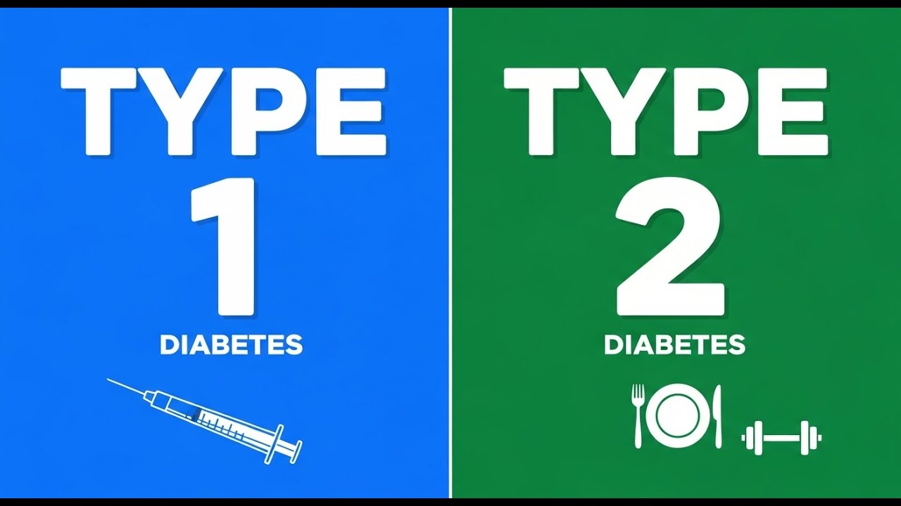 Type 1 vs Type 2 Diabetes Explained Simply#diabetes - YouTube