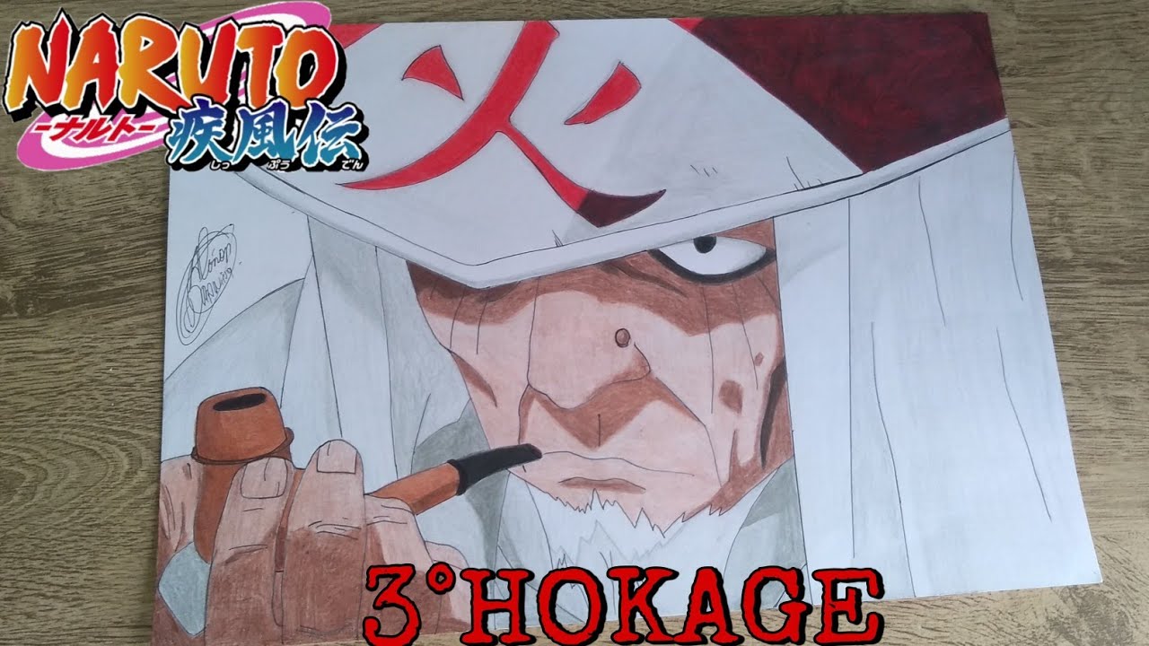 DRAWING SARUTOBI HIRUZEN - terceiro Hokage(naruto) - YouTube