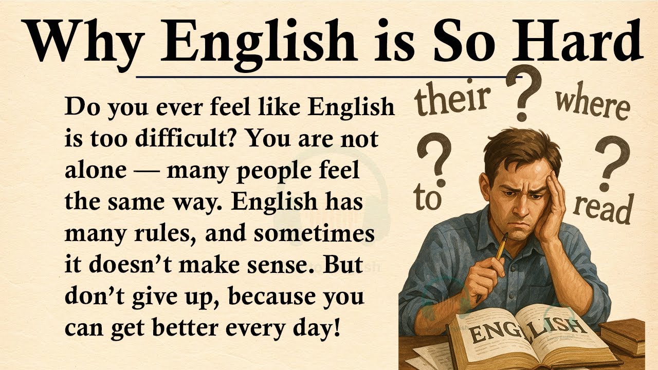 Why English Is So Hard || 📖🔖📚Learn English Through Story Level 3 ...