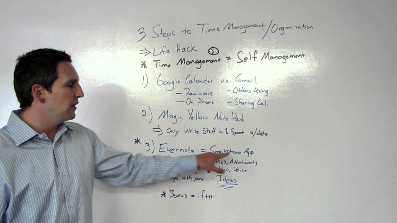 3 Steps to Time Management and Organization - Life Hack - YouTube