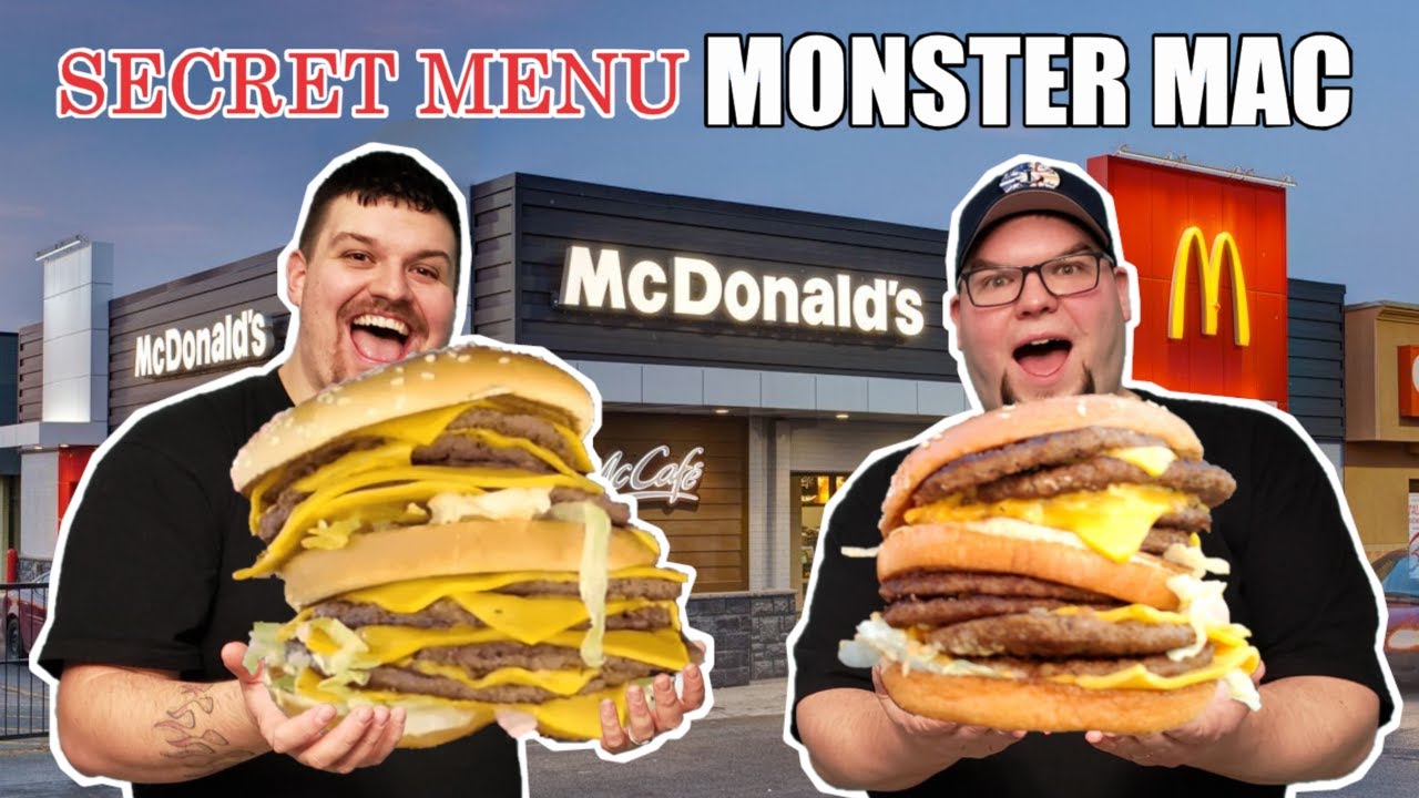 McDonald's MONSTER MAC Secret Menu Item Food Review | Just How Good Is ...