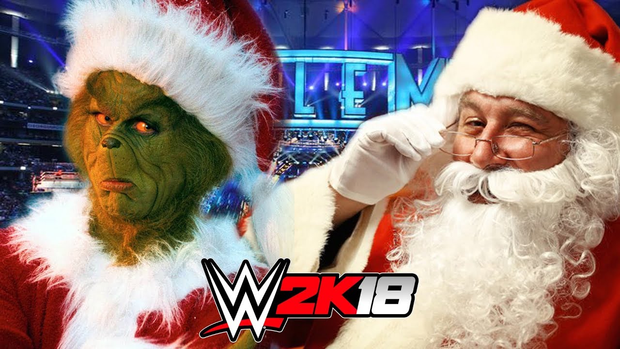 SANTA CLAUS vs THE GRINCH | WWE 2K18 Gameplay - YouTube