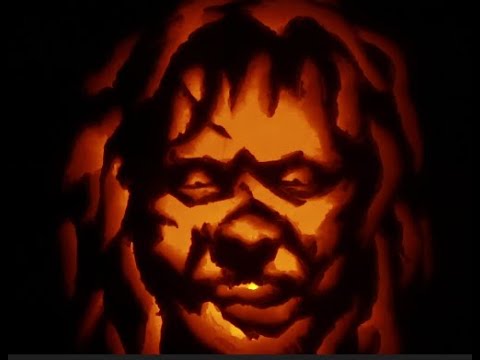 SCARY Exorcist Pumpkin Carving Time Lapse - YouTube
