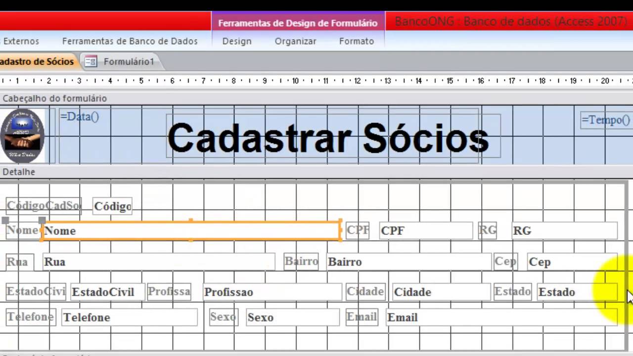 Personalizando Formulário no Access - YouTube