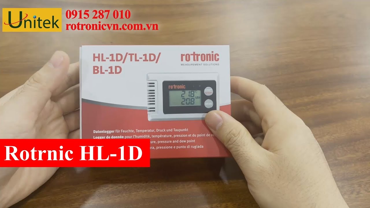 Overview Rotronic HL-1D || máy đo nhiệt ẩm kế HL1D - YouTube