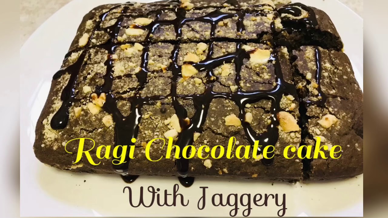 Healthy Eggless Ragi Chocolate Cake with Jaggery|| Finger Millet Cake ...