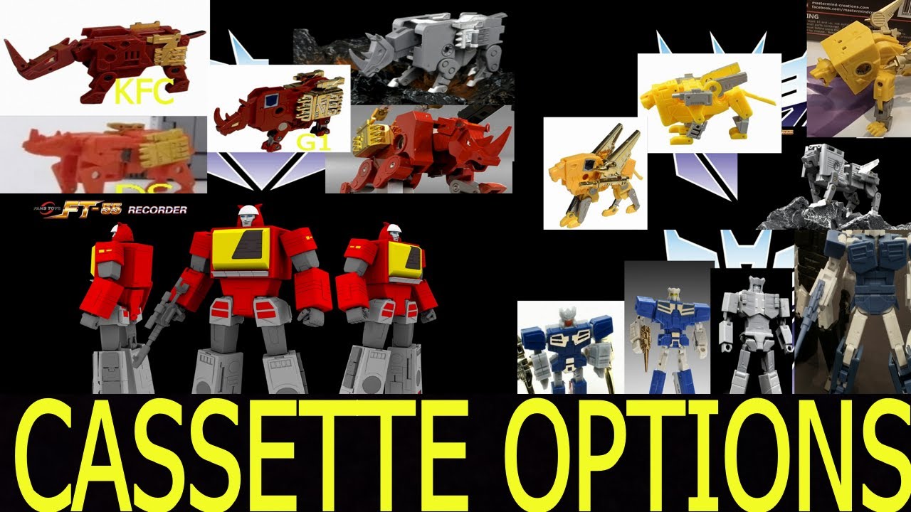 CASSETTE OPTIONS FOR MASTERPIECE BLASTER WITH RAMHORN, STEELJAW, EJECT ...